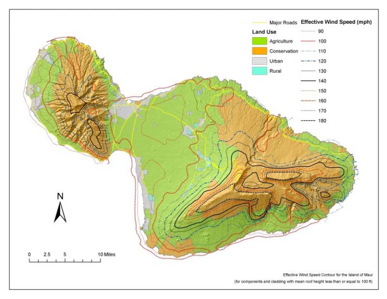 Wind Design Mapping For Use In the County of Maui Building Code ...